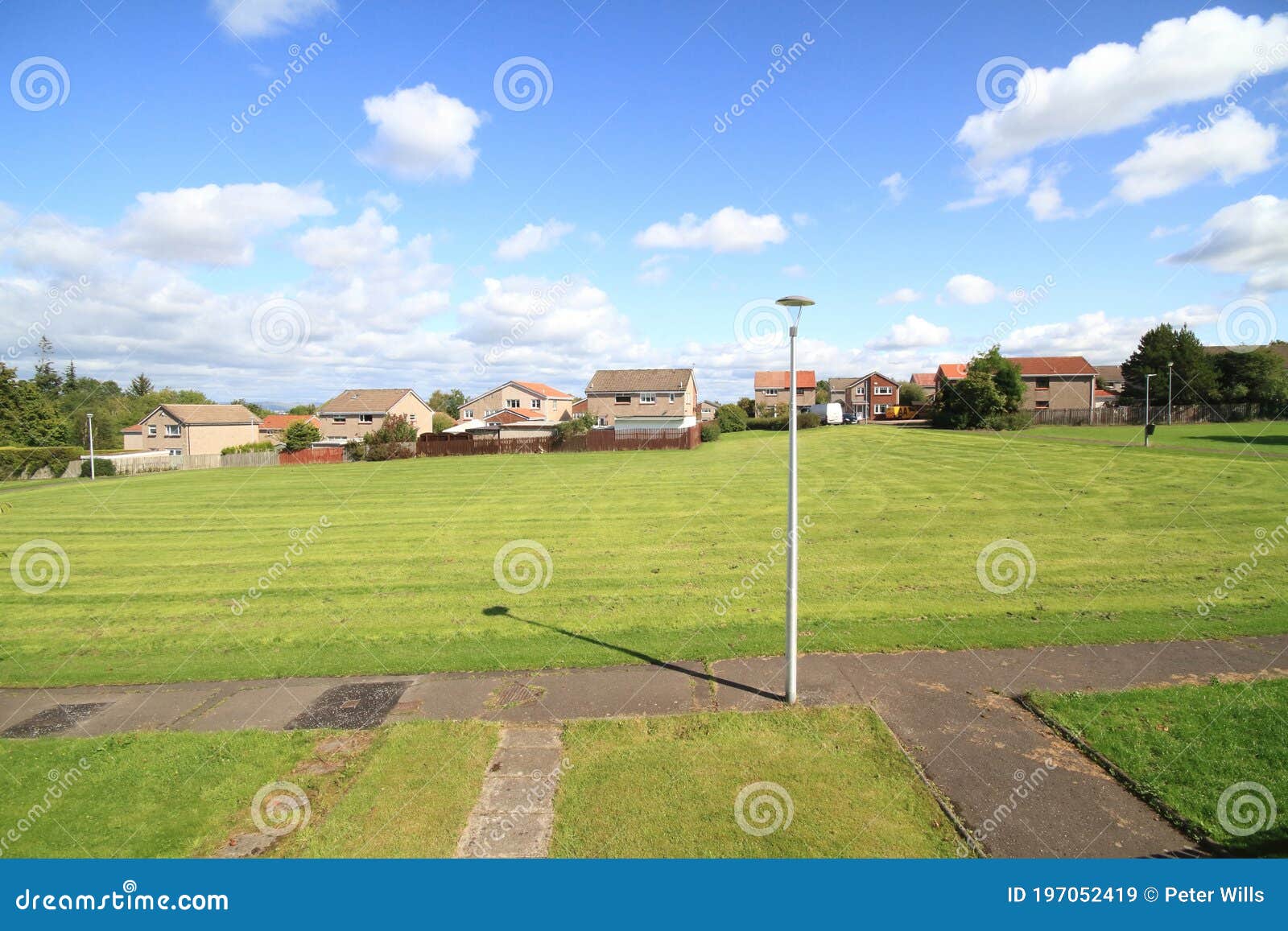 Open Grassy Area in the Sun Stock Image - Image of area, beautiful ...