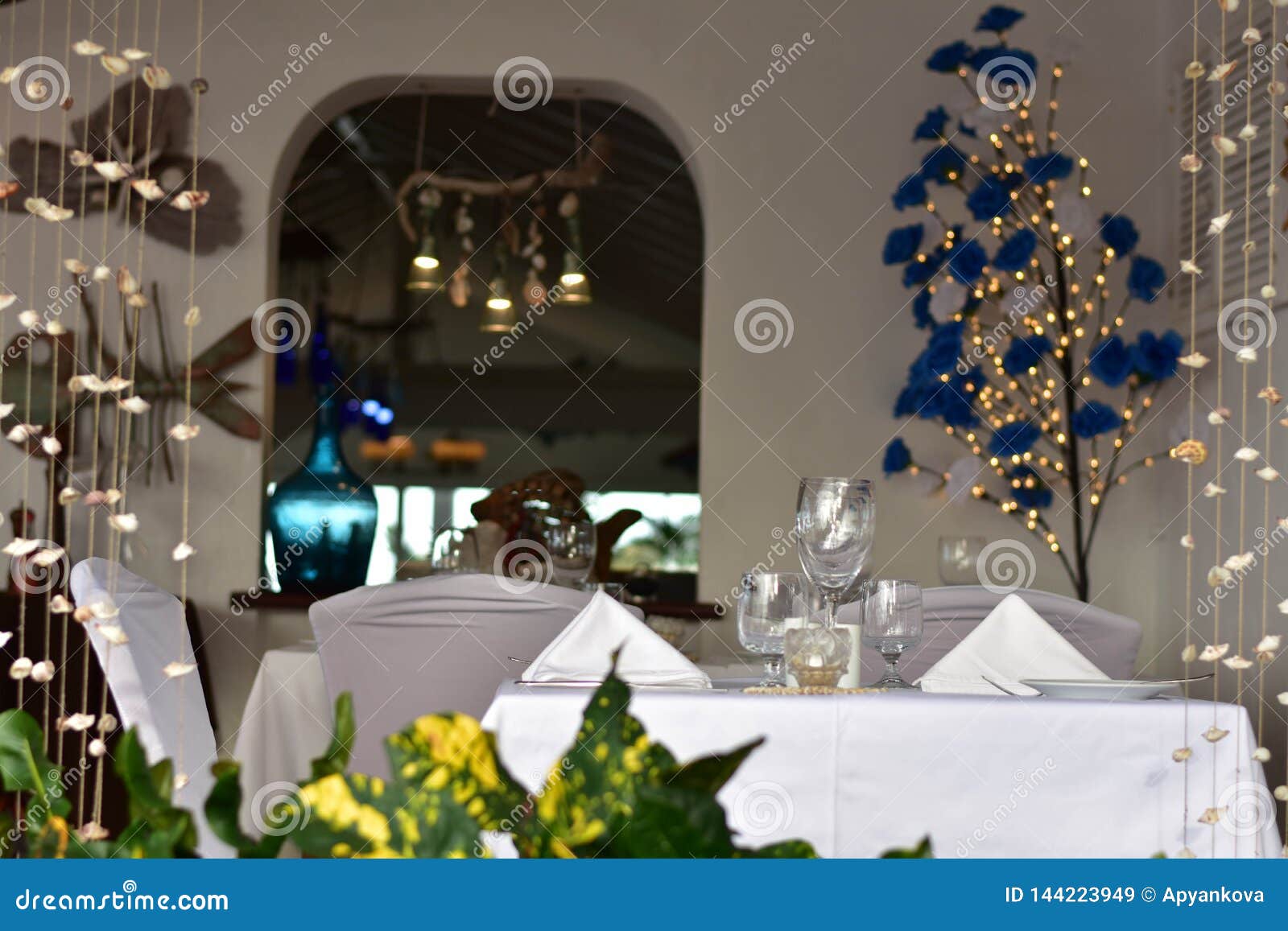 View into Open Space Restaurant Stock Image - Image of lunch, chair ...
