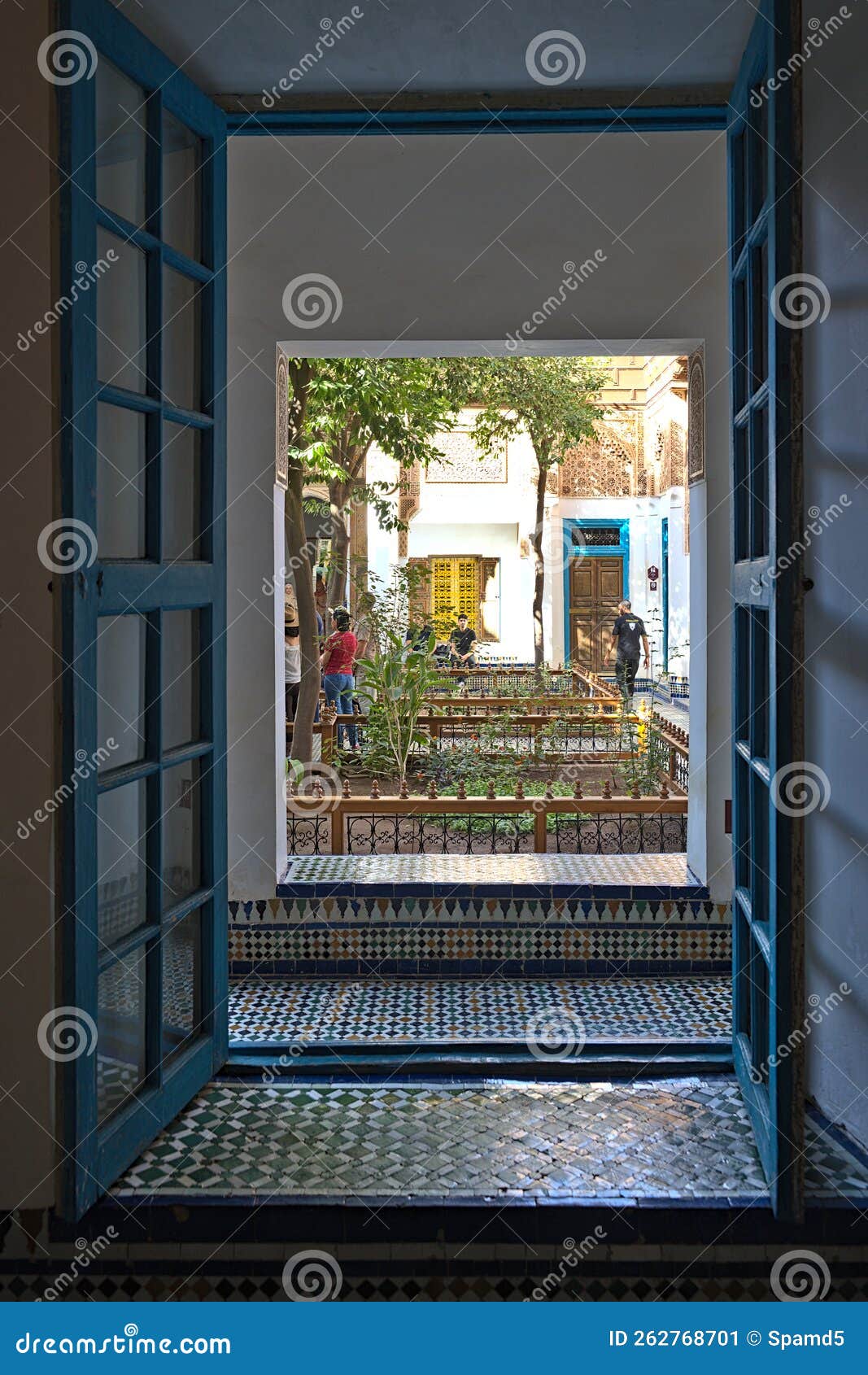A View through an Open Window of the Bahia Palace in Marrakech Stock ...