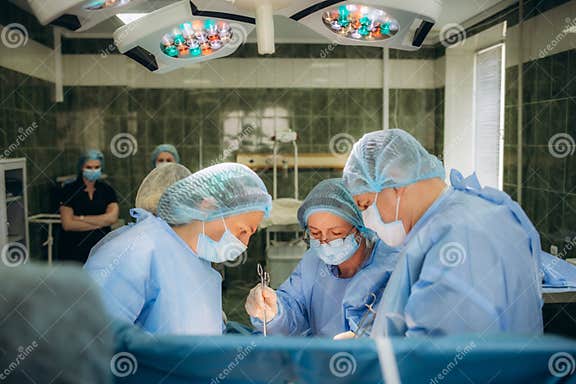 A View from the Operation Room during a Birth. Stock Image - Image of ...