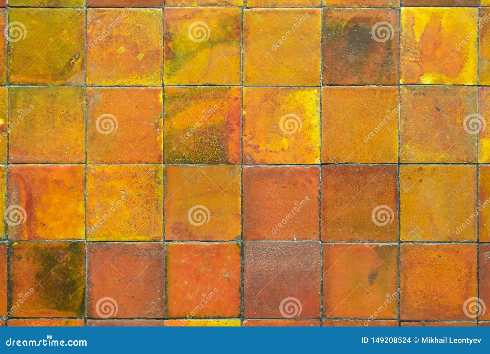 View of Orange Ceramic Tiles Stock Photo - Image of closeup, detail ...