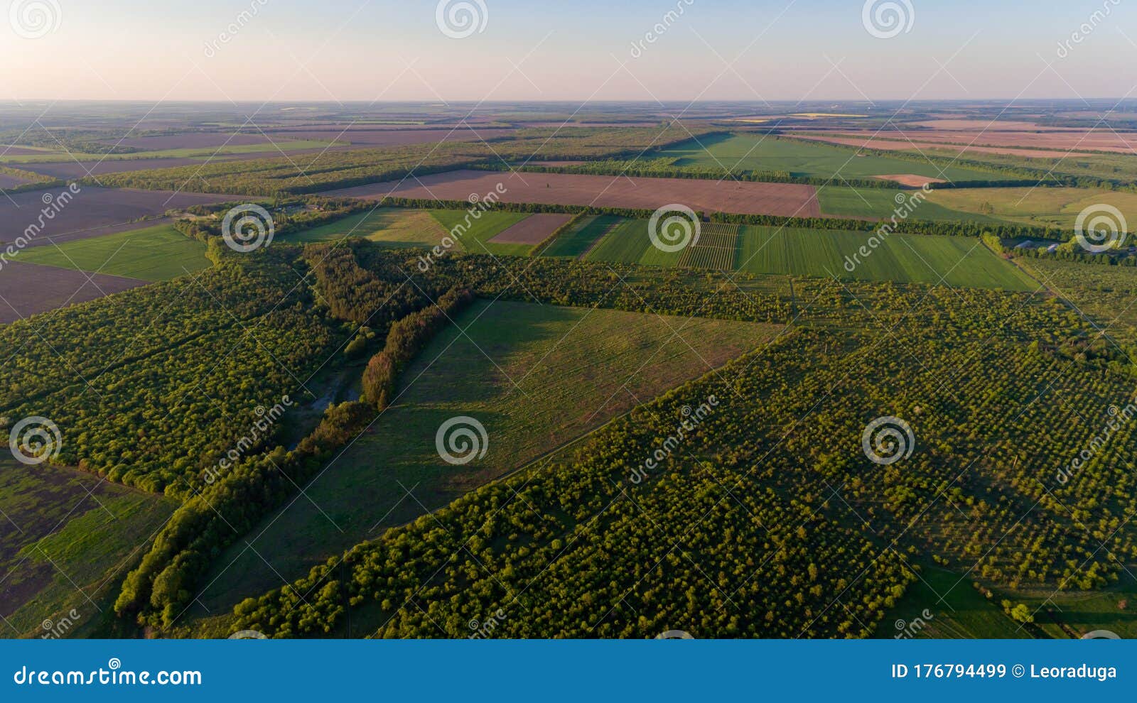View of the Orchards from the Heights. Stock Image - Image of travel ...