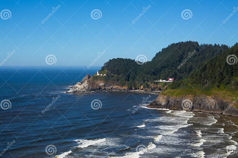 View of the Oregon Coast Line Stock Photo - Image of vista, coastal ...