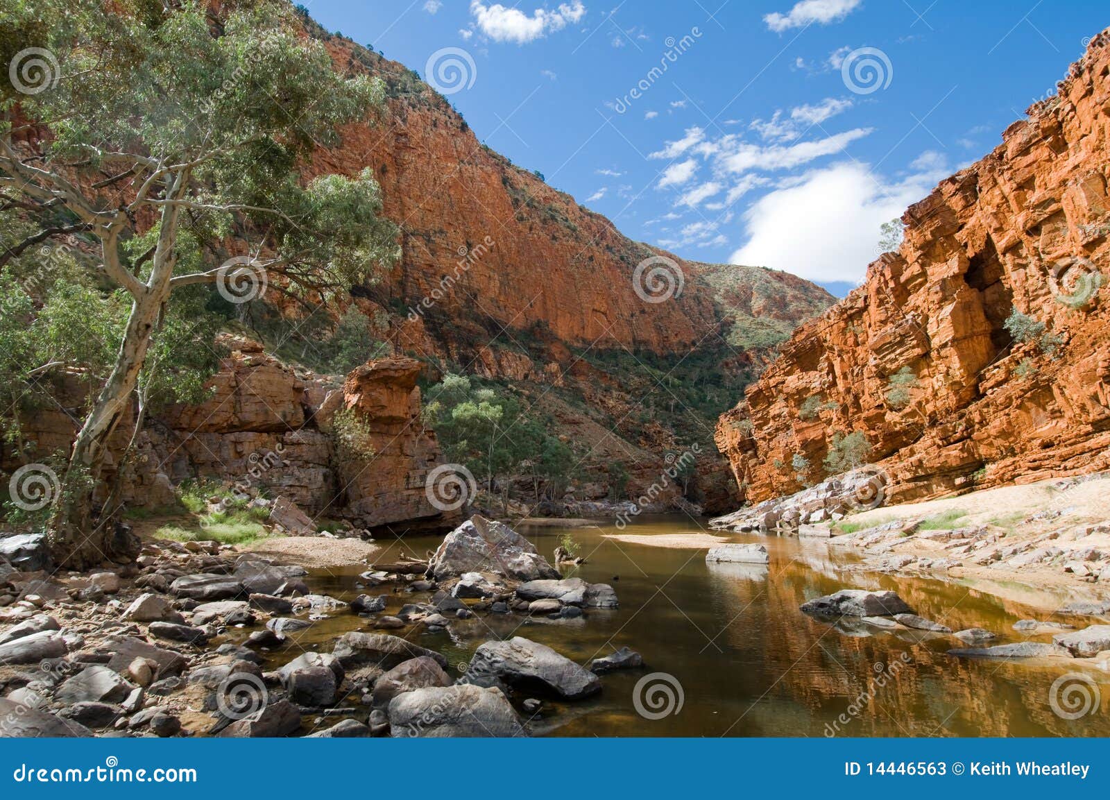 View of Ormiston Gorge, Australia Stock Image - Image of rock ...