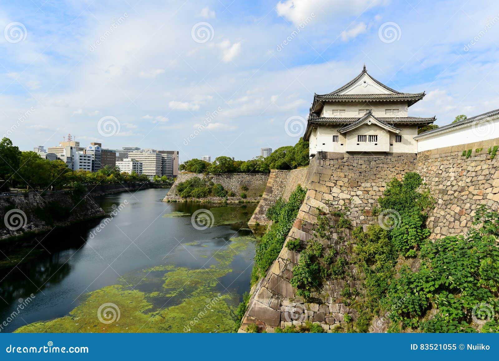 View Of Osaka Castle With Cherry Blossom,Japanese Spring Beautiful ...