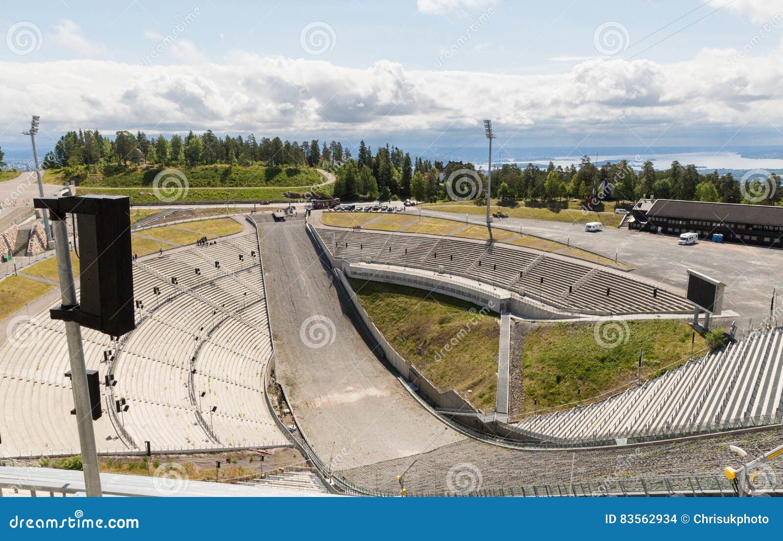 View of Oslo from the Ski Jump Stock Photo - Image of games, arena ...