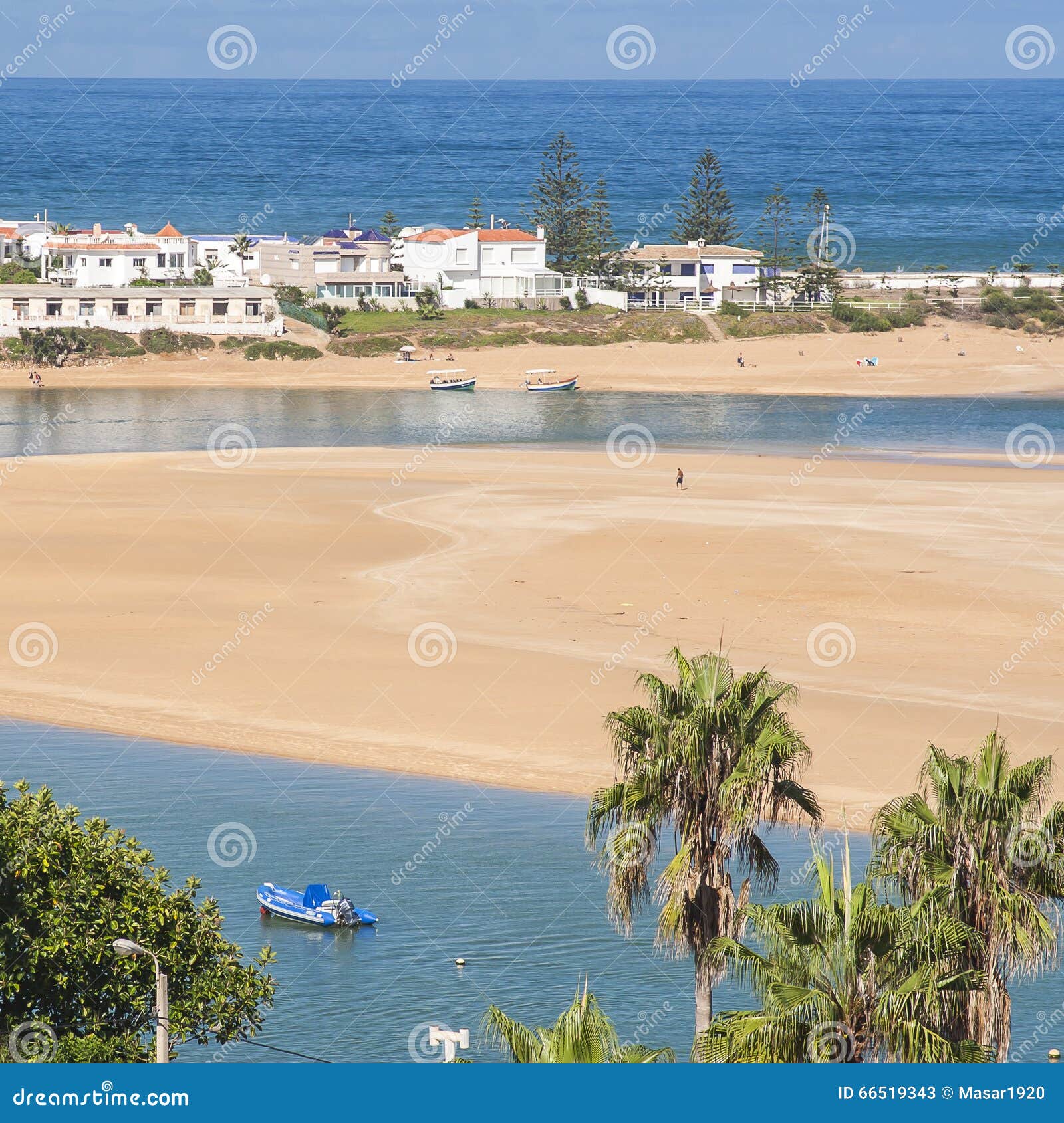View of Oualidia stock image. Image of coast, nature - 66519343
