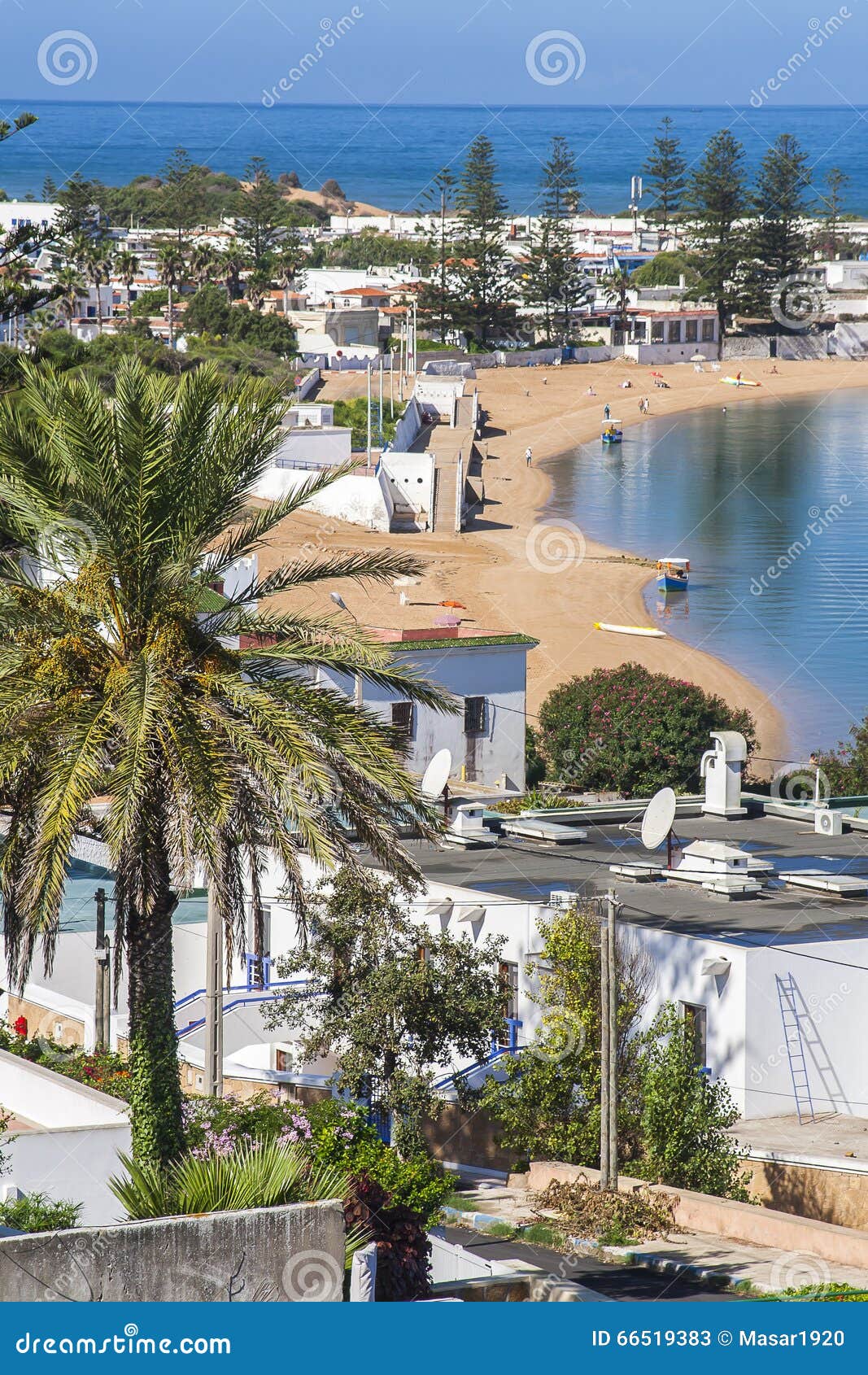 View of Oualidia stock image. Image of fish, architecture - 66519383