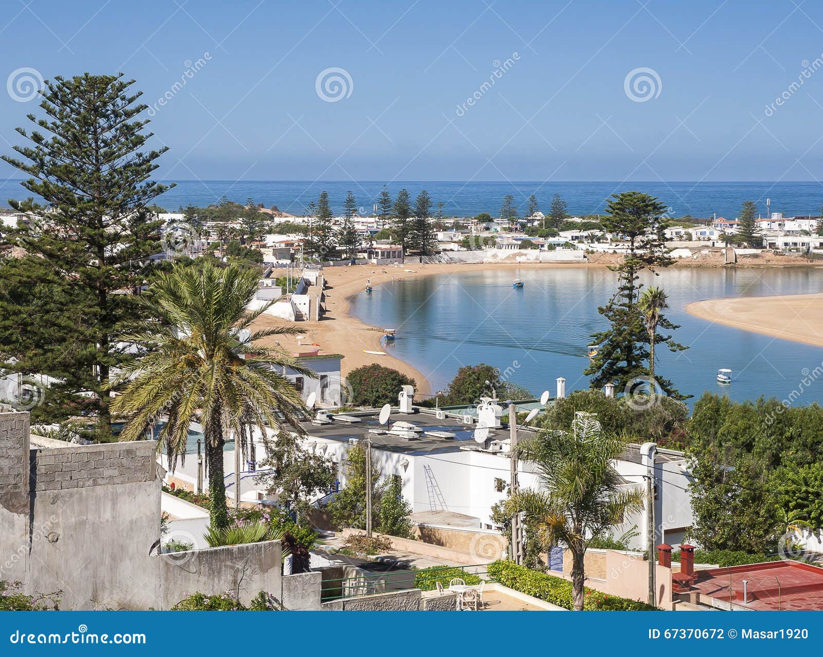 View of Oualidia stock photo. Image of panorama, beach - 67370672