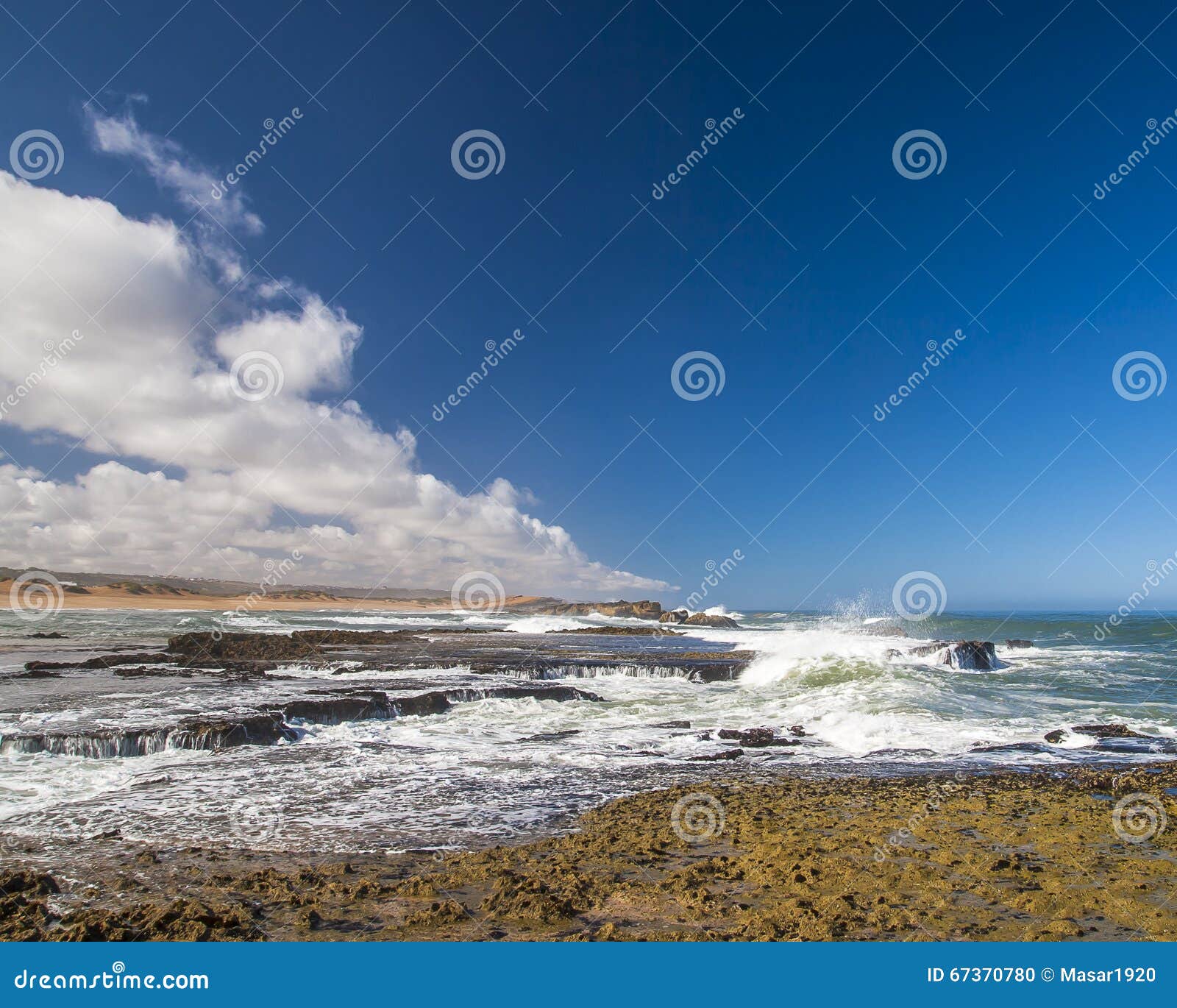 View of Oualidia stock photo. Image of arabic, beach - 67370780