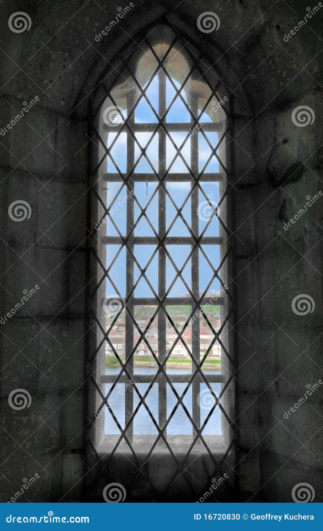 View out the Castle Window stock photo. Image of view - 16720830