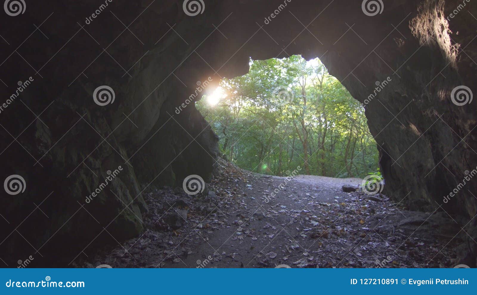 View of the Exit of the Cave with Sunlight Stock Image - Image of ...