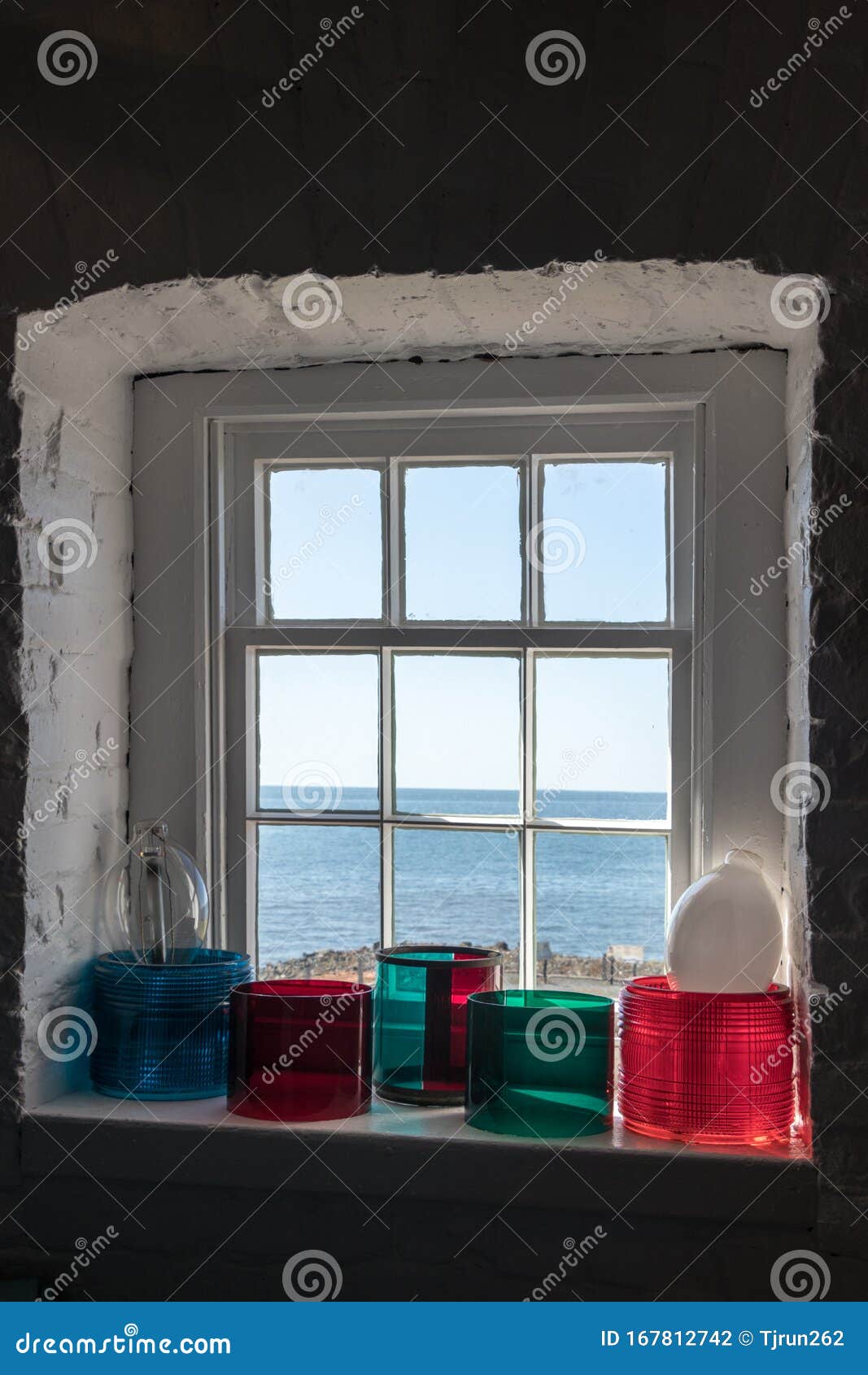 View from Inside the Light House Stock Photo - Image of navigation ...
