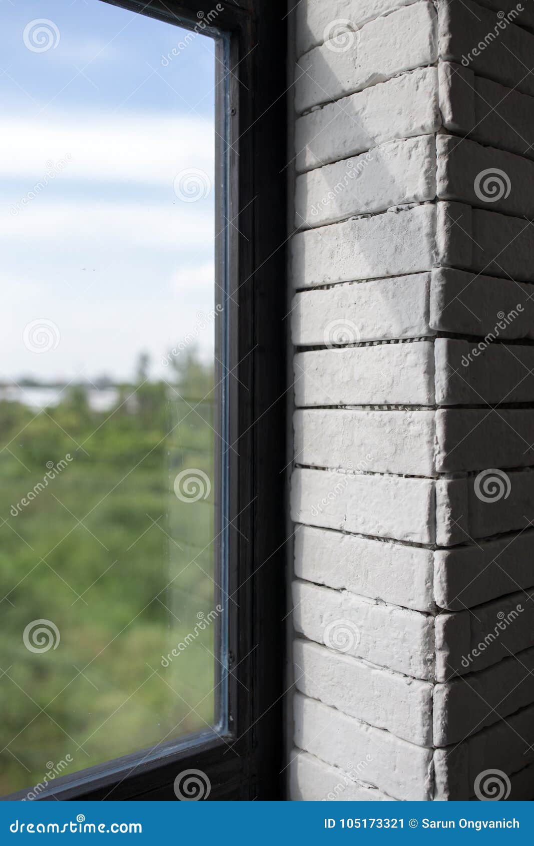 View out of window stock image. Image of wood, stone - 105173321