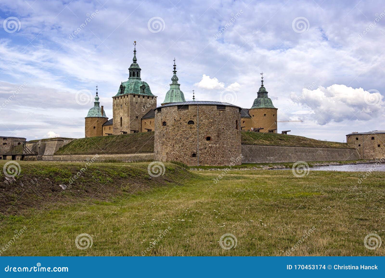 View of the Outer Front of the Old Castle in Kalmar, Swedish Town Stock ...
