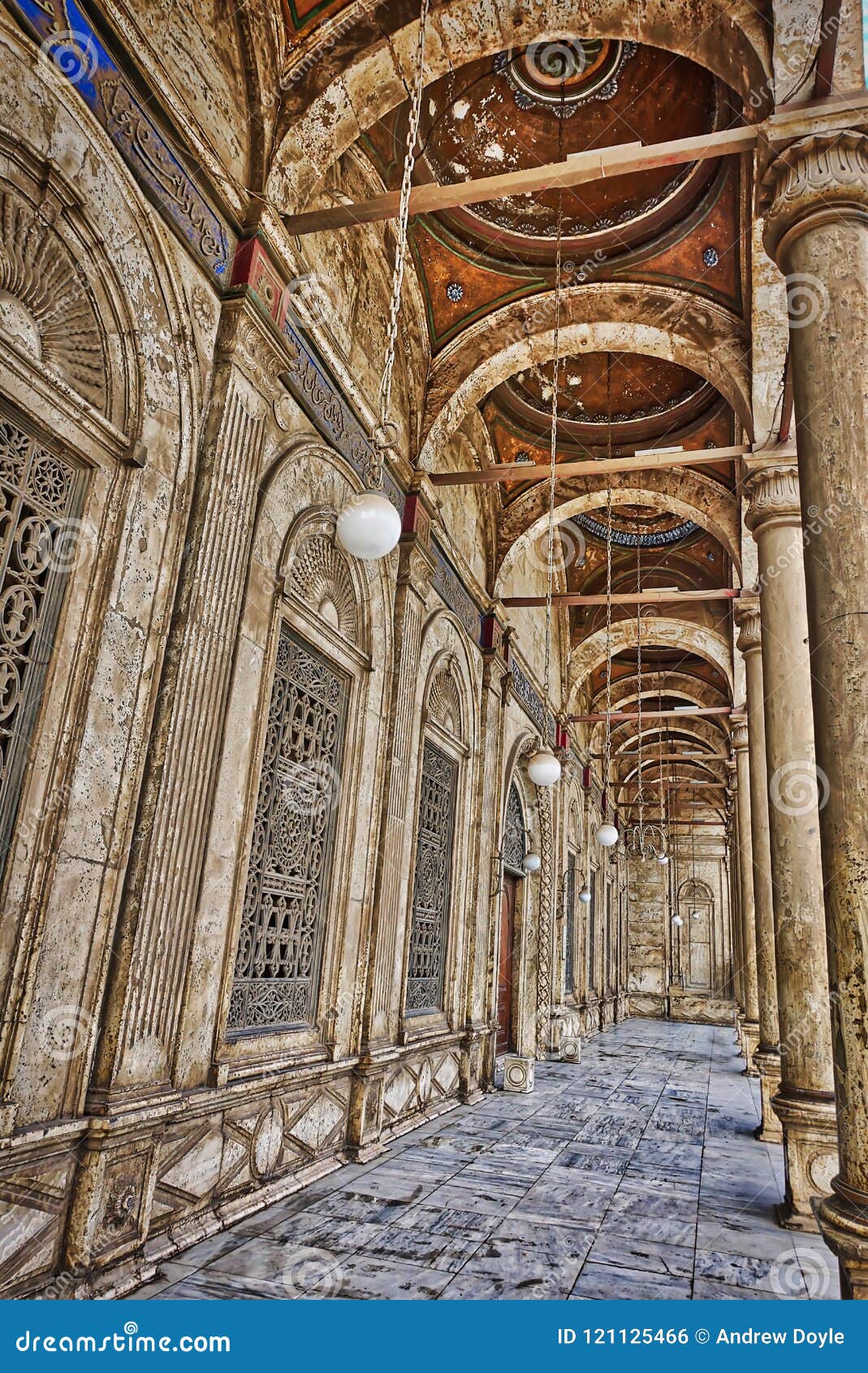 Columns of Mosque of Muhammad Ali Stock Photo - Image of egypt, place ...