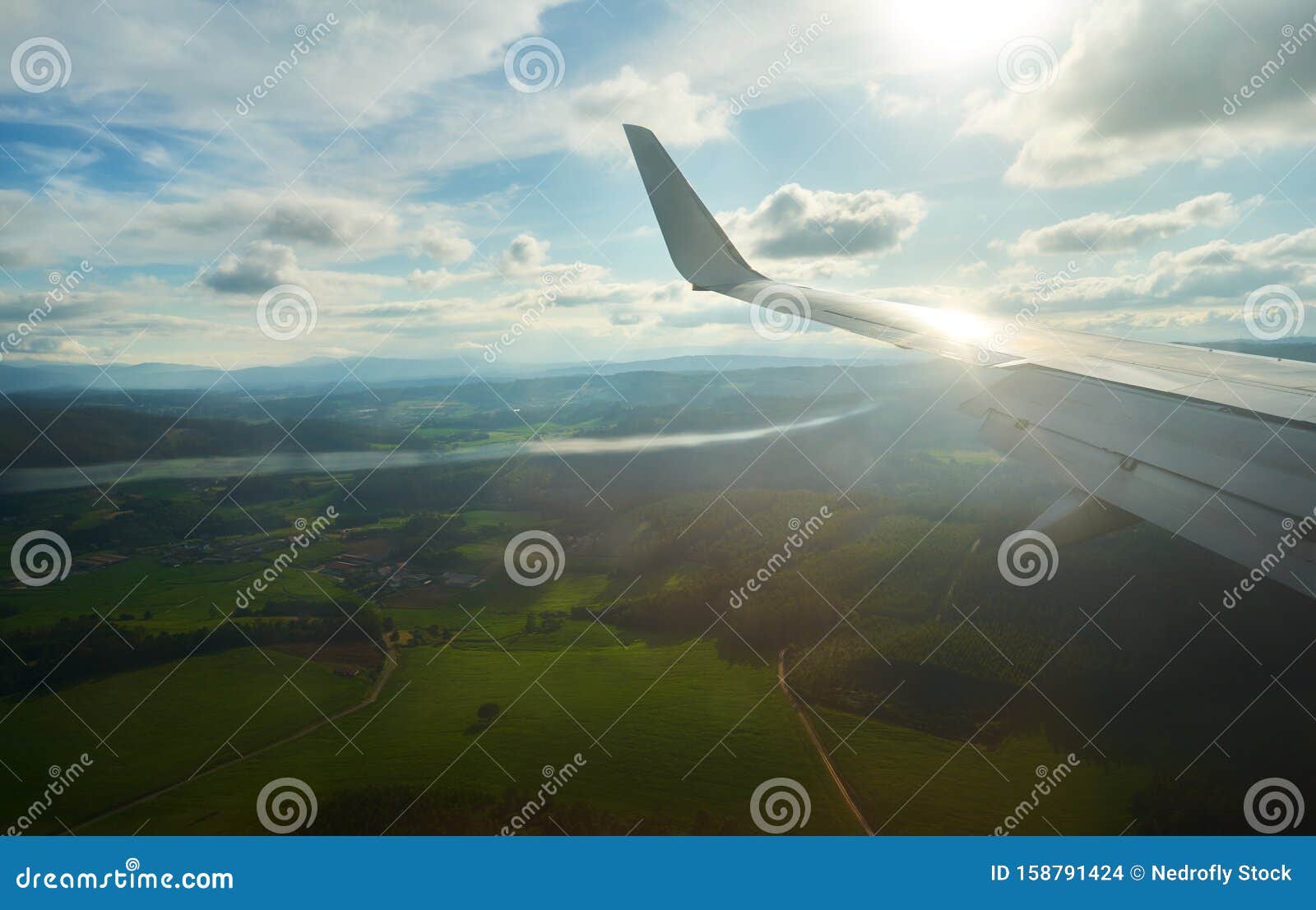 View Outside the Window of the Plane Stock Photo - Image of closeup ...