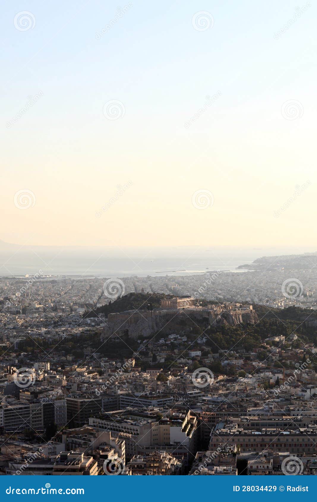 View over Athens city stock image. Image of high, aerial - 28034429