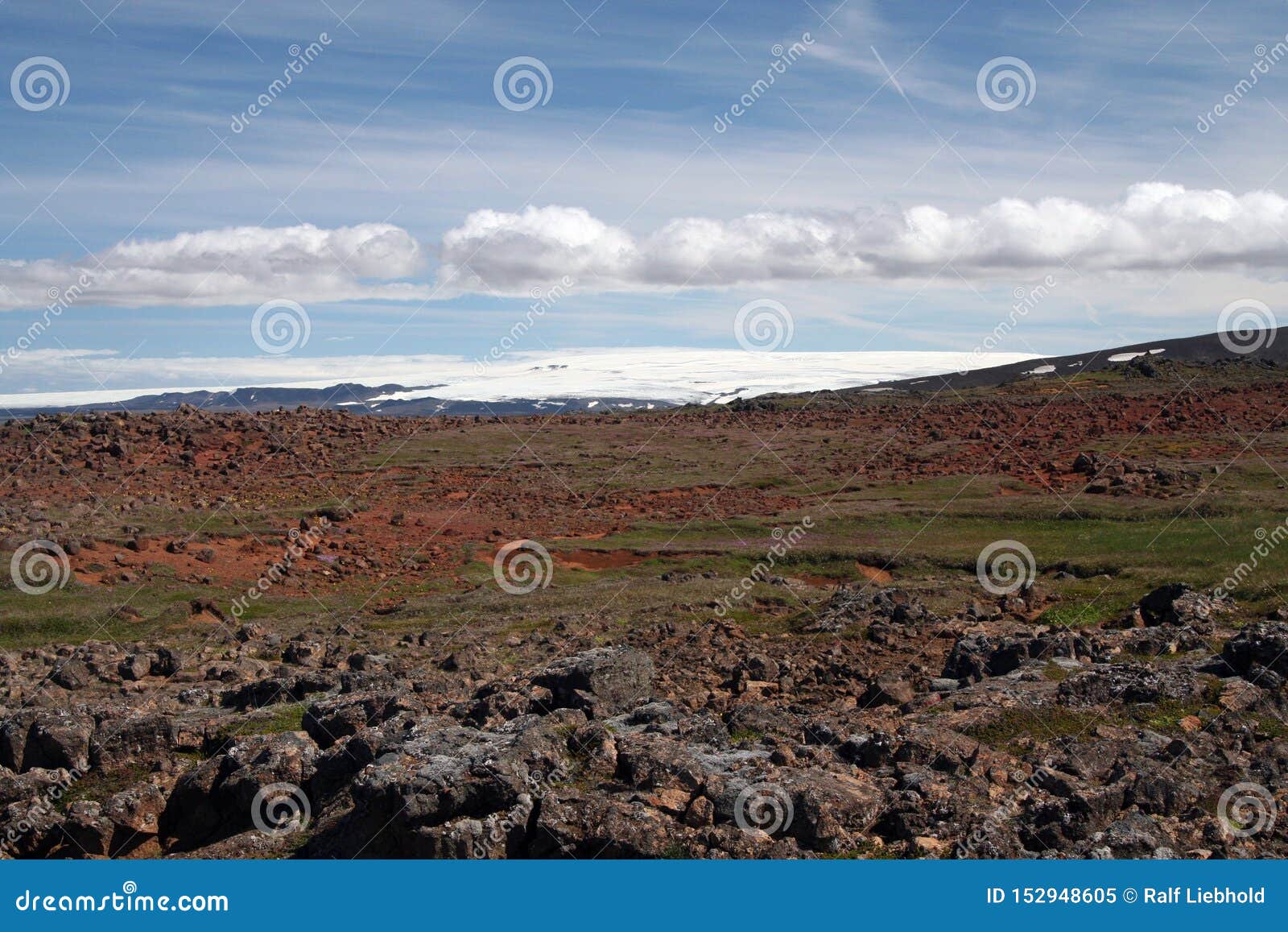 View Over Barren Rocky Plain on Mountain Range with Spots of Snow ...