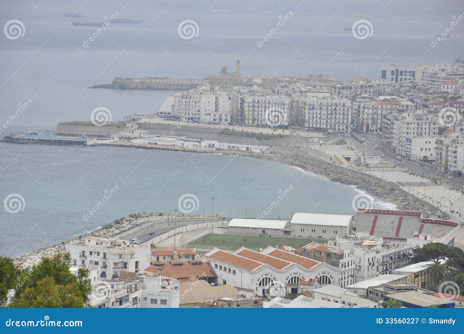View Over the Bay of Alger, Algeria Stock Image - Image of cityscape ...