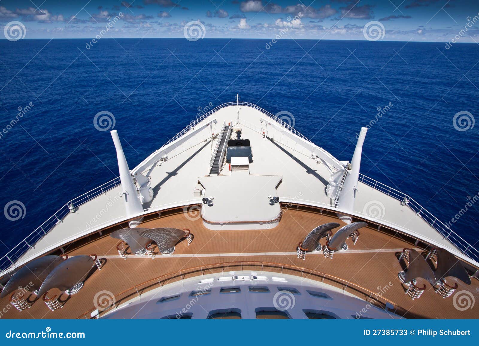View Over the Bows of a Cruise Ship Stock Image - Image of outdoors ...