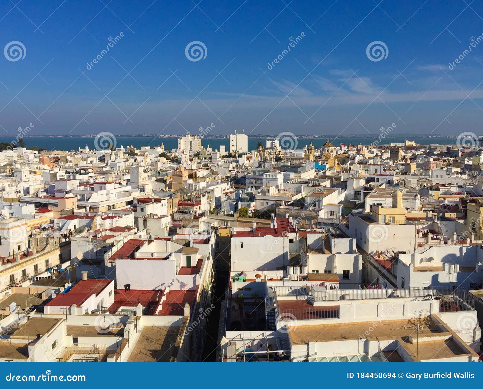 View over cadiz city stock photo. Image of urban, european - 184450694