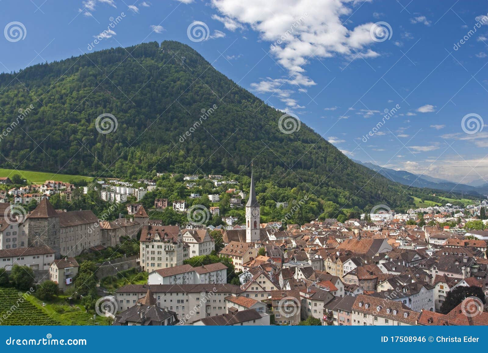 View Over the Capital of Grisons Stock Photo - Image of capital, palace ...