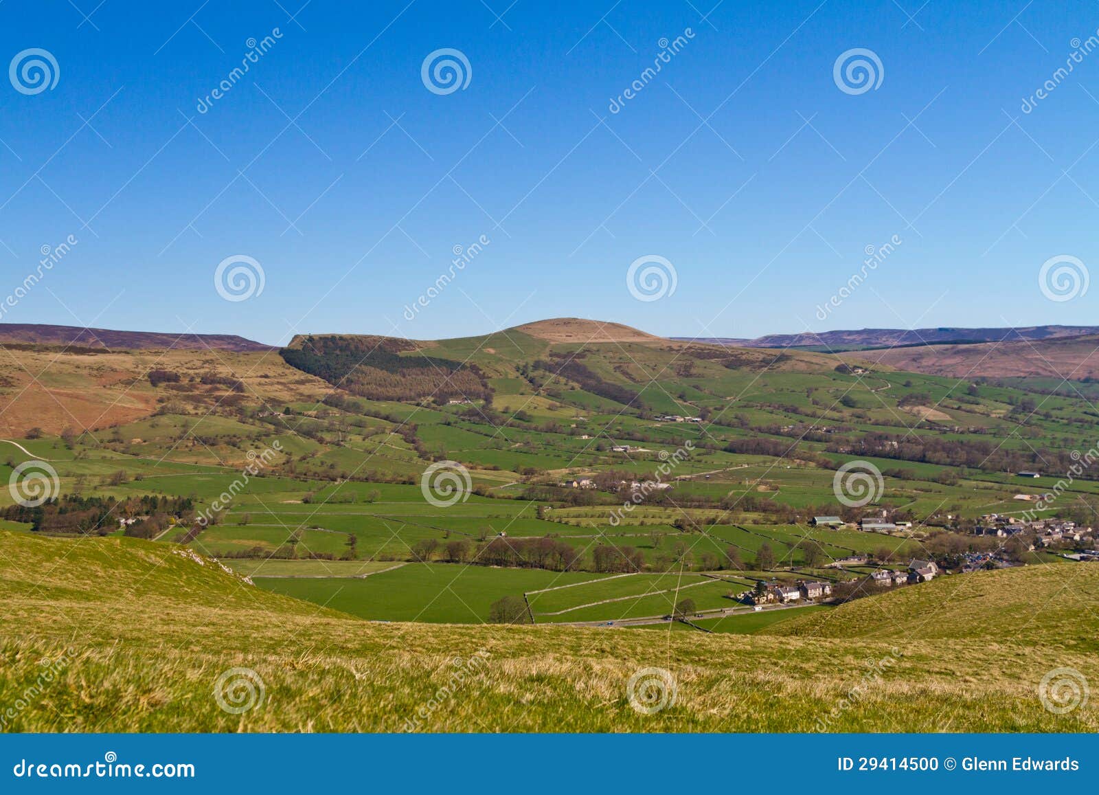 View Over Castleton,Peak District Stock Photo - Image of view, trees ...