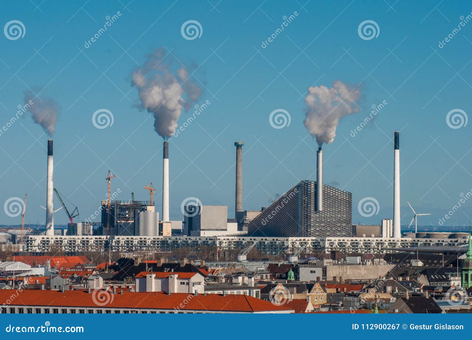 View Over City of Copenhagen Denmark Stock Image - Image of building ...