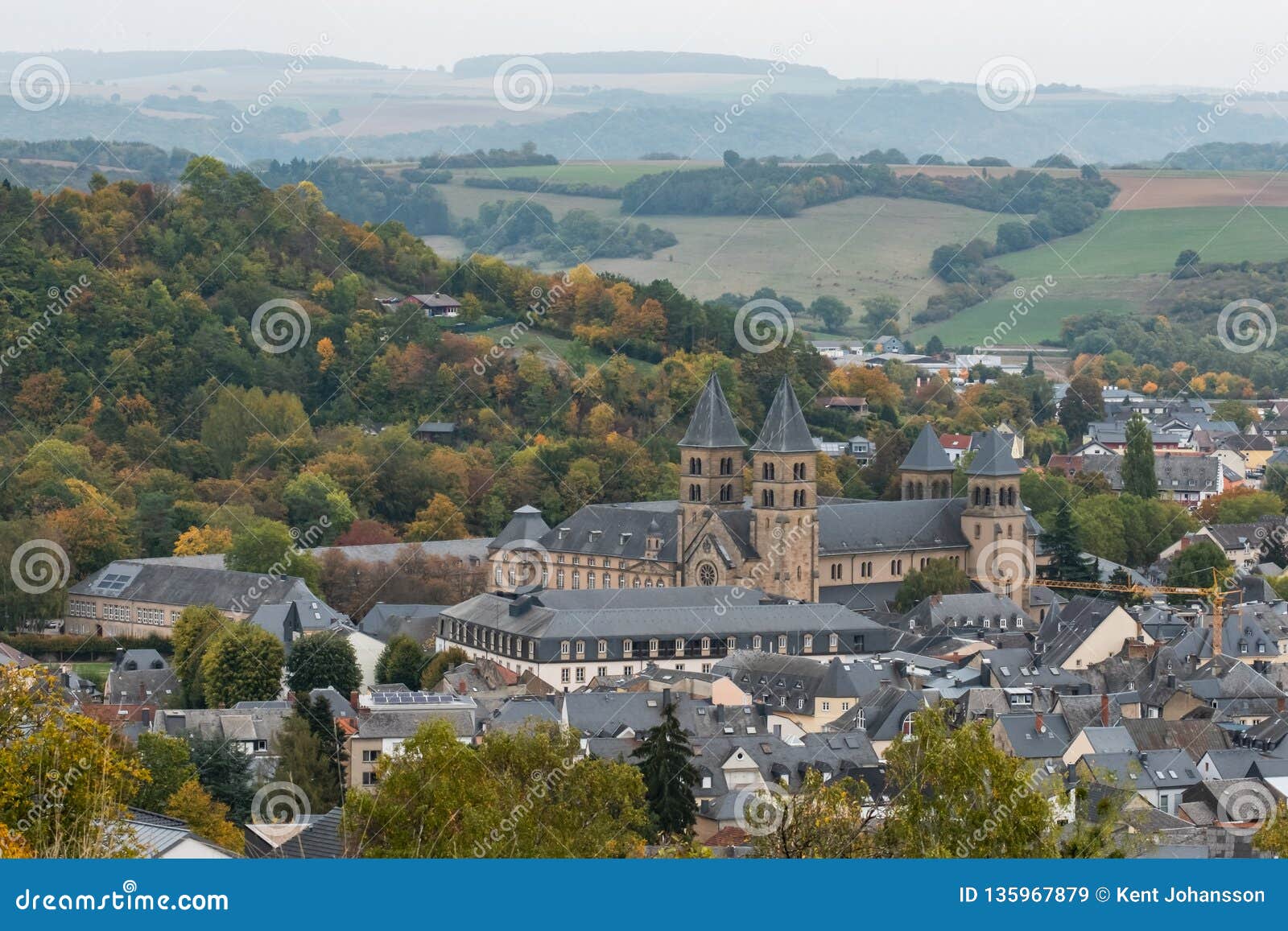 View Over Echternach - Luxembourg Stock Image - Image of religion ...