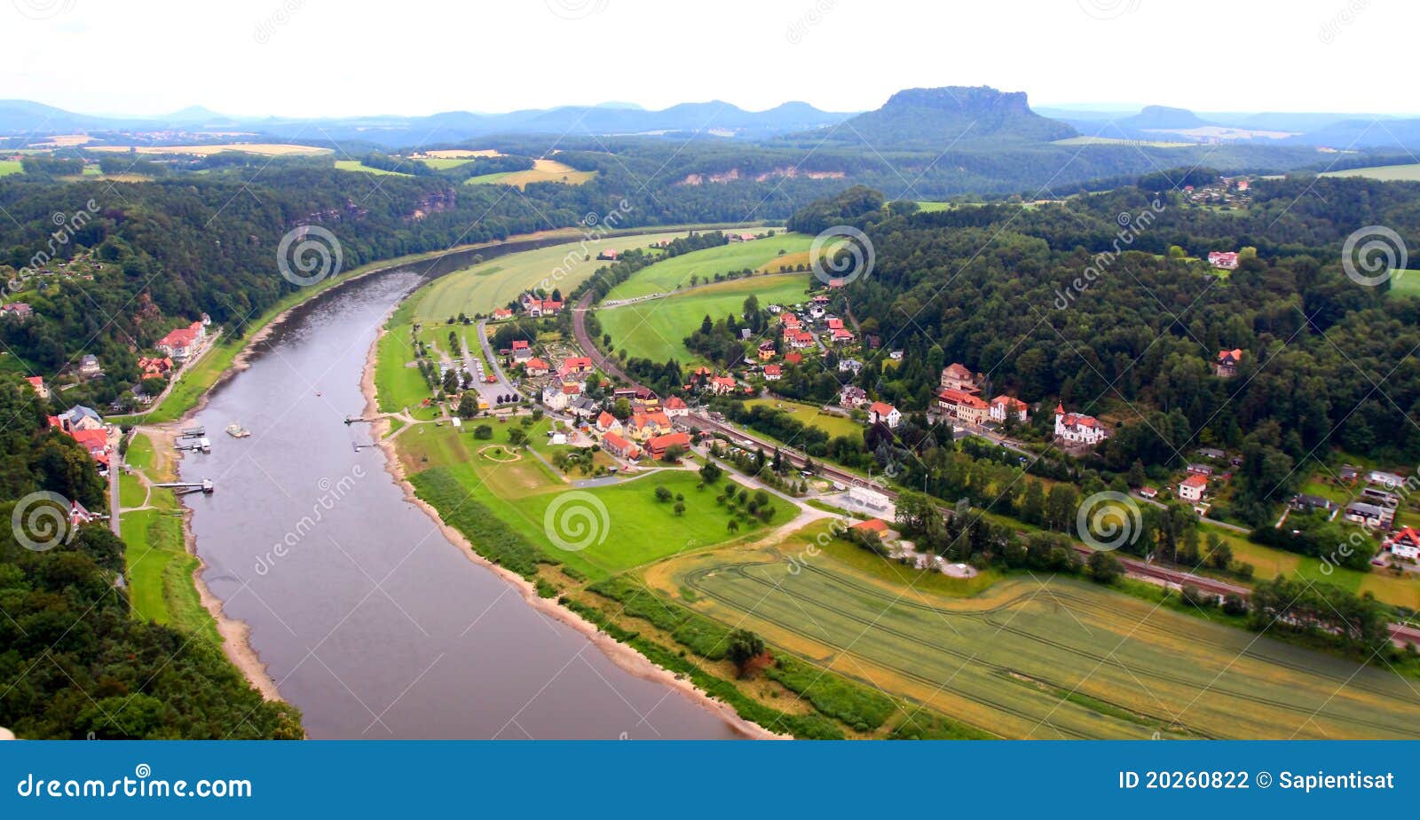 The View Over Elbe. Germany Stock Photo - Image of saxon, sandstone ...