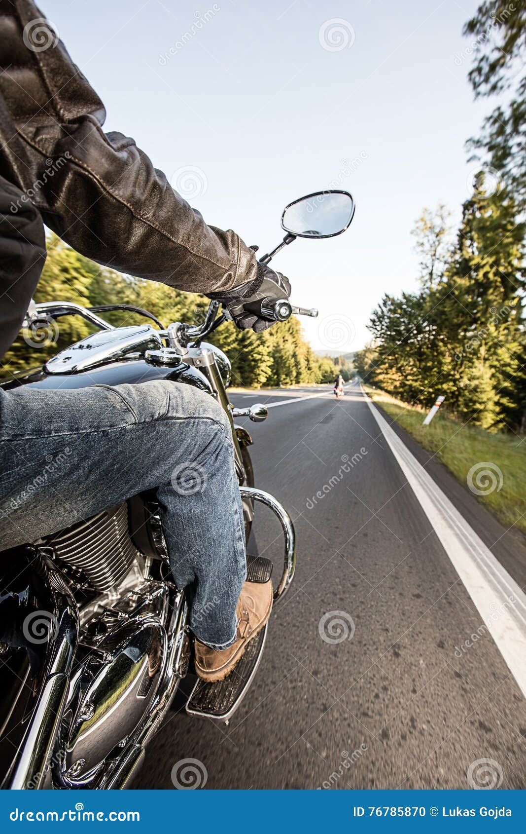 The View Over the Handlebars of Motorcycle Stock Photo - Image of ...