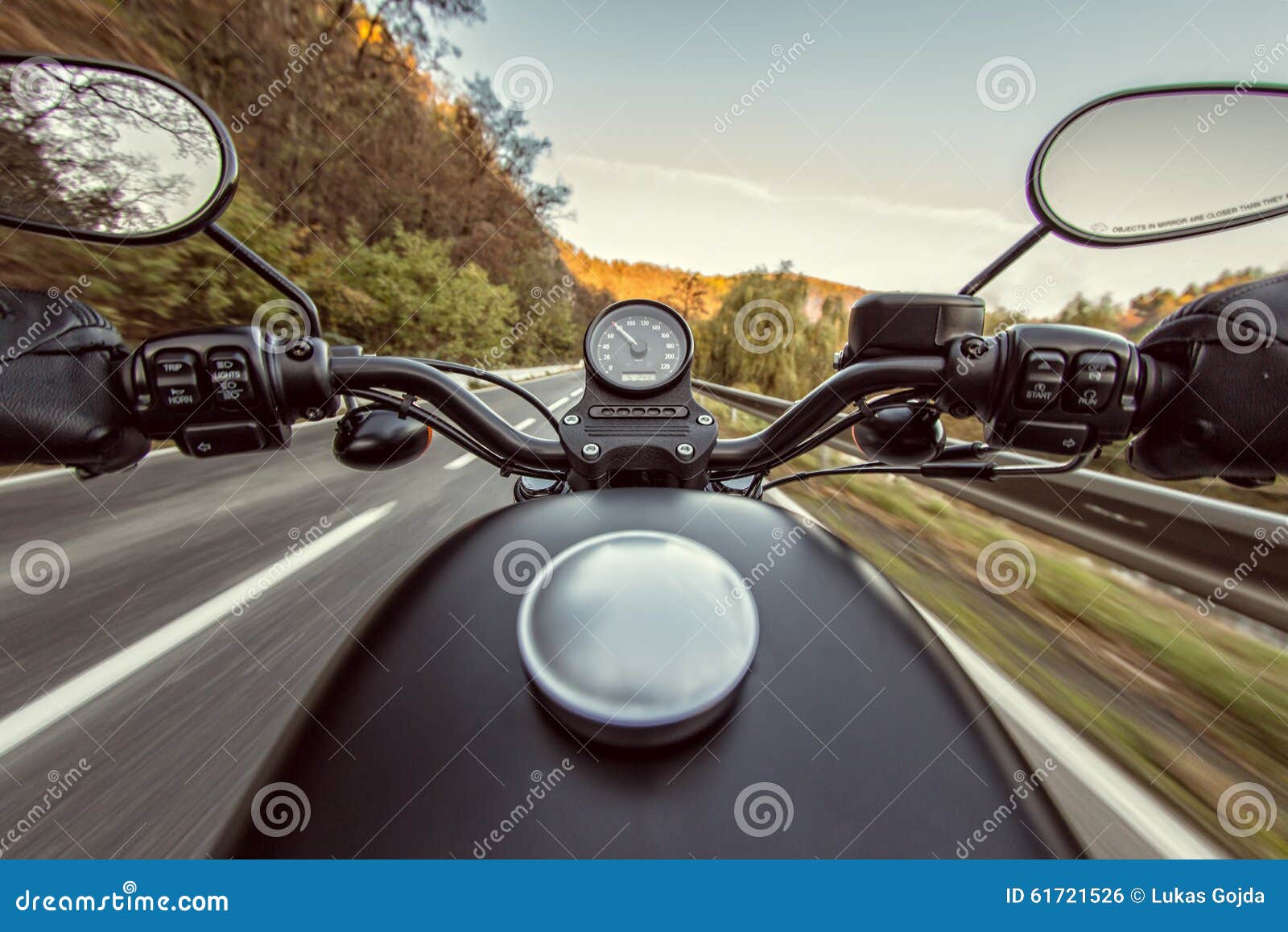 The View Over the Handlebars of Motorcycle Stock Photo - Image of race ...