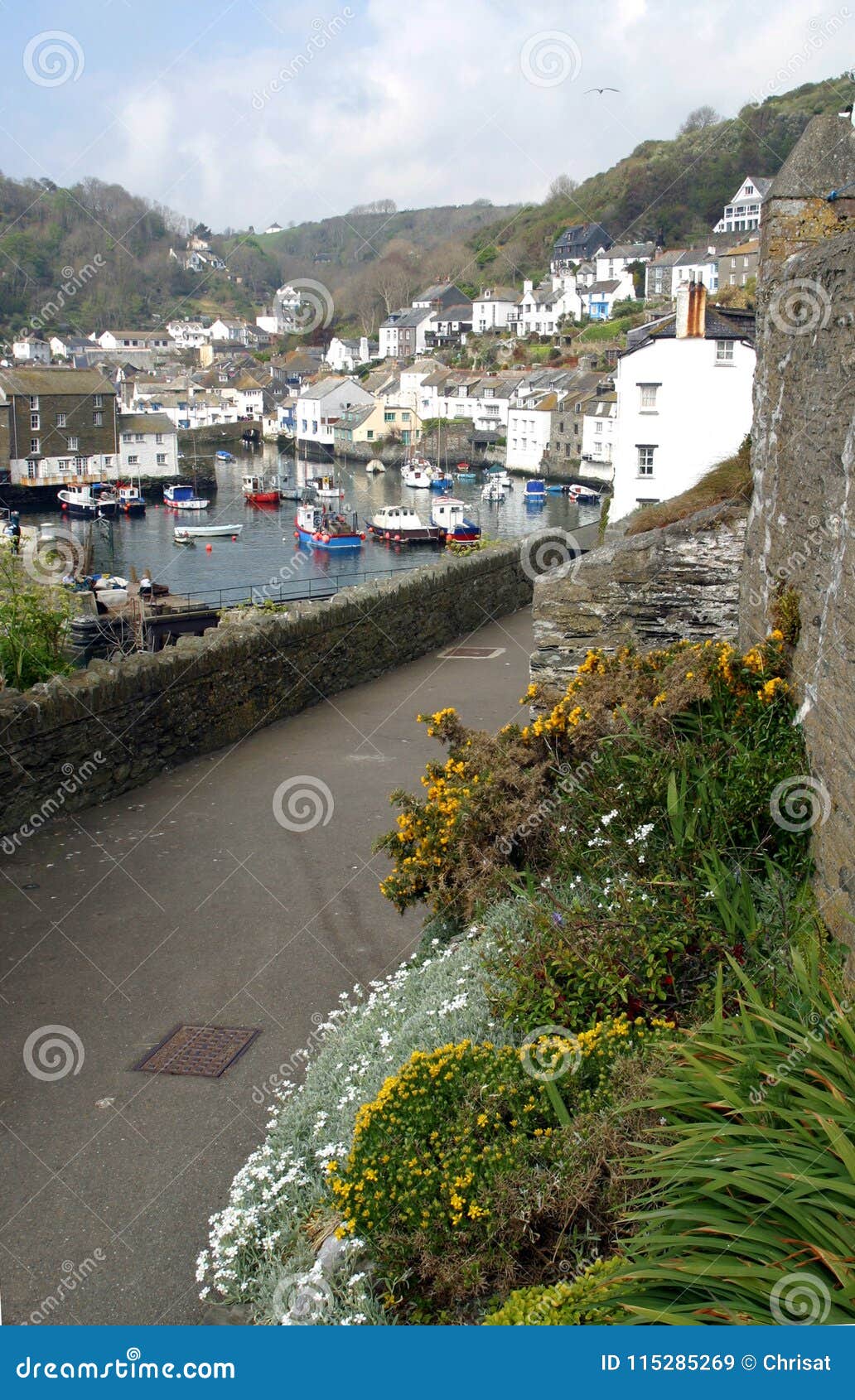 Scenic Cornwall, Polperro stock image. Image of scenic - 115285269
