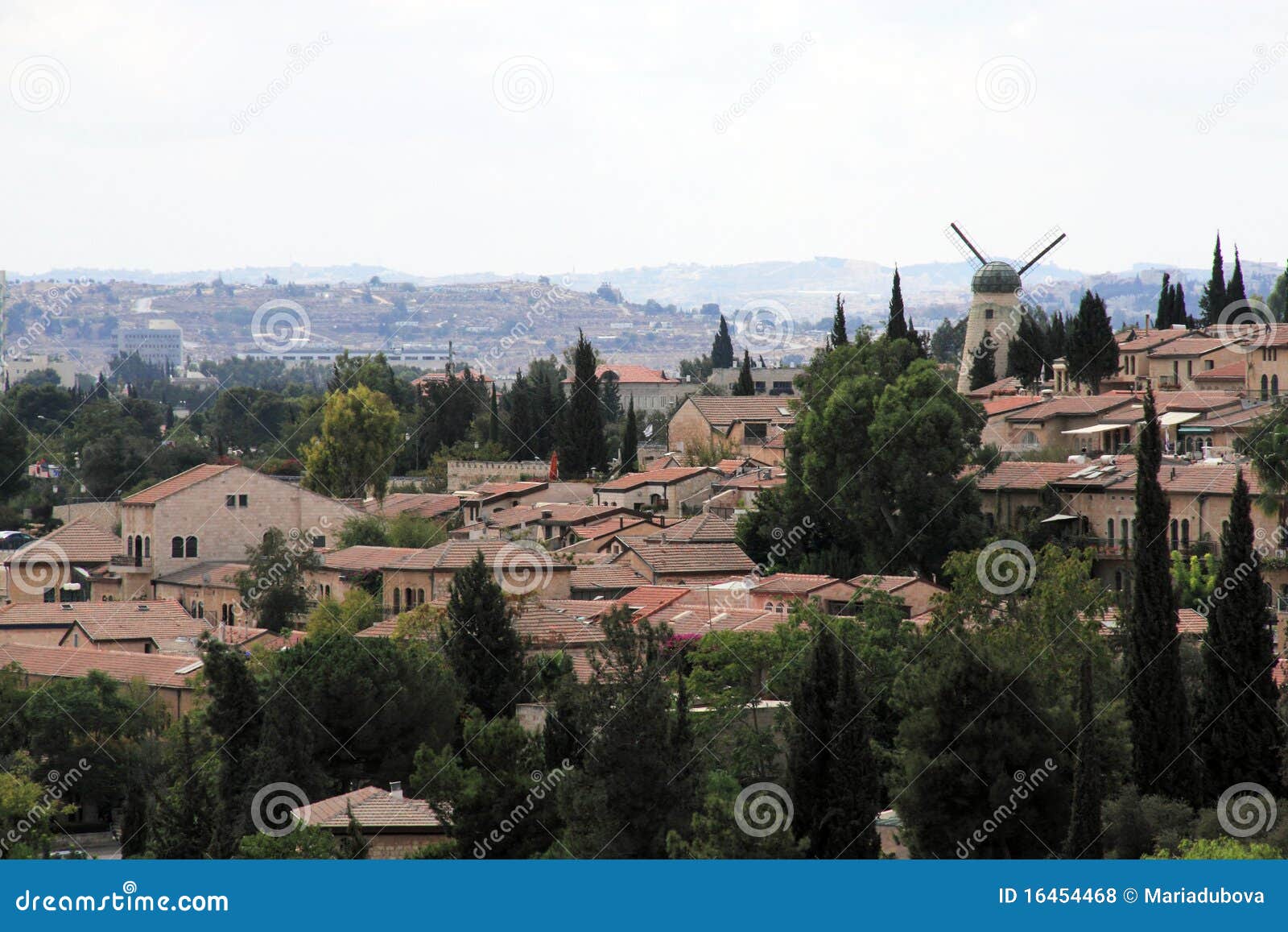 View Over Historical District Yemin Moshe of Jerus Stock Photo - Image ...