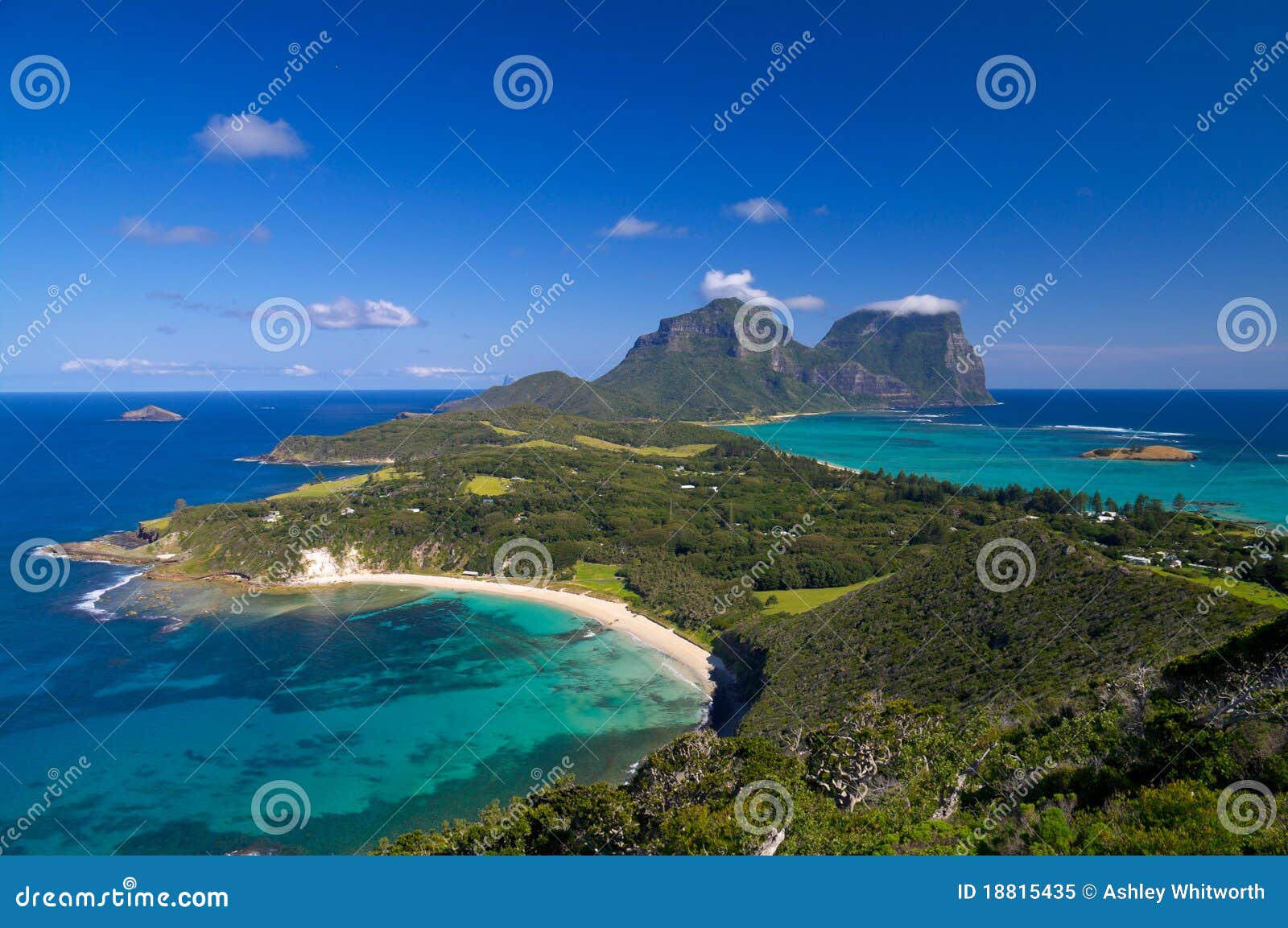 View over Lord Howe Island stock image. Image of mountains - 18815435