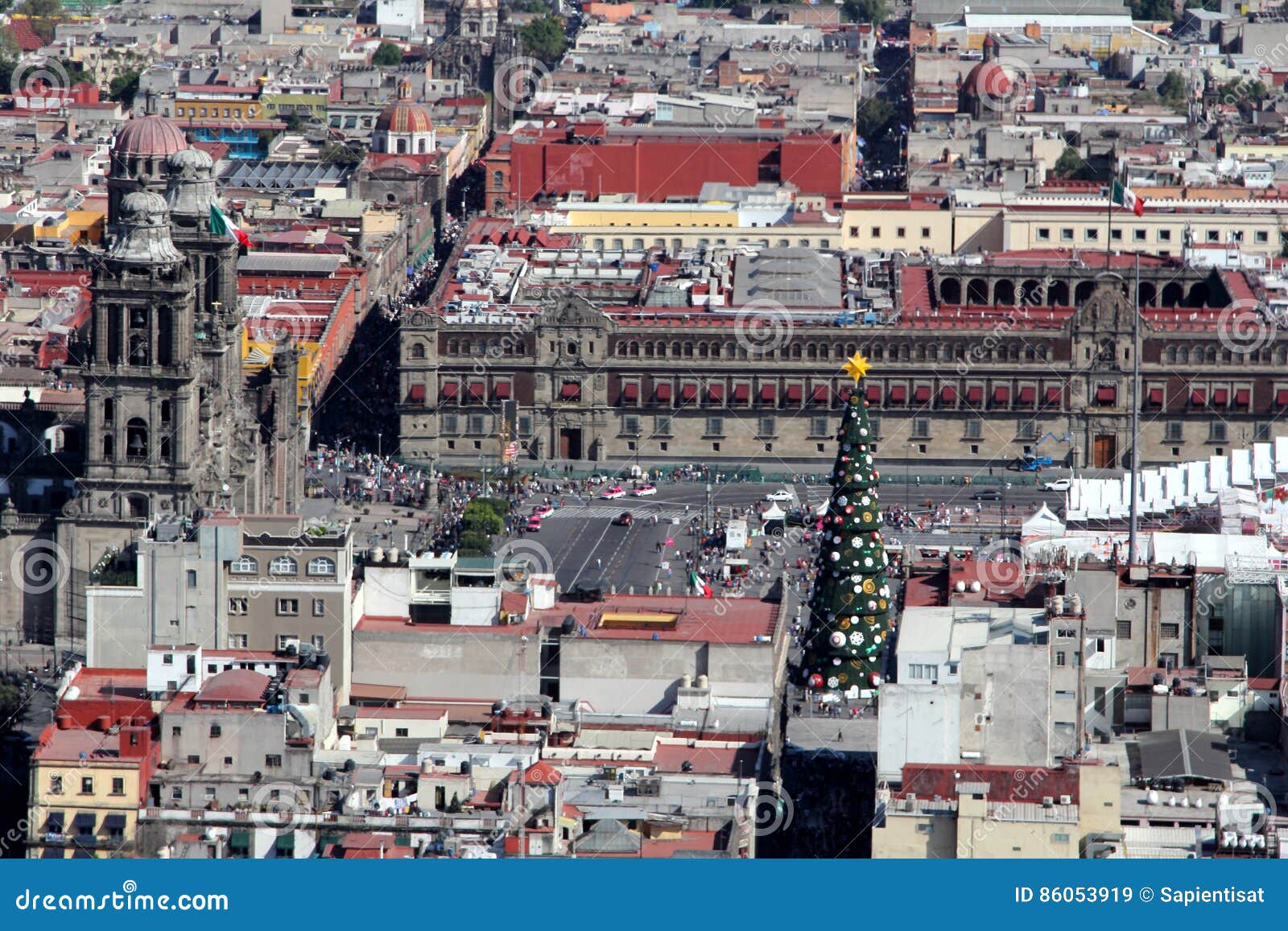 Mexico City view, Mexico editorial stock image. Image of architecture ...