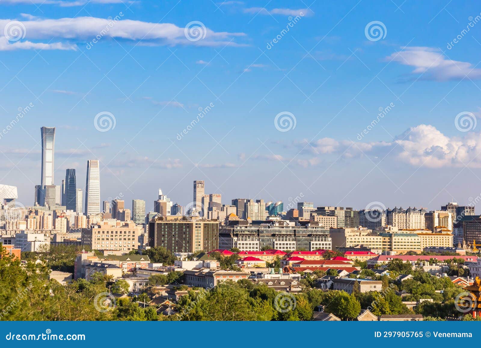View Over the Modern Skyscrapers of Beijing Stock Image - Image of asia ...