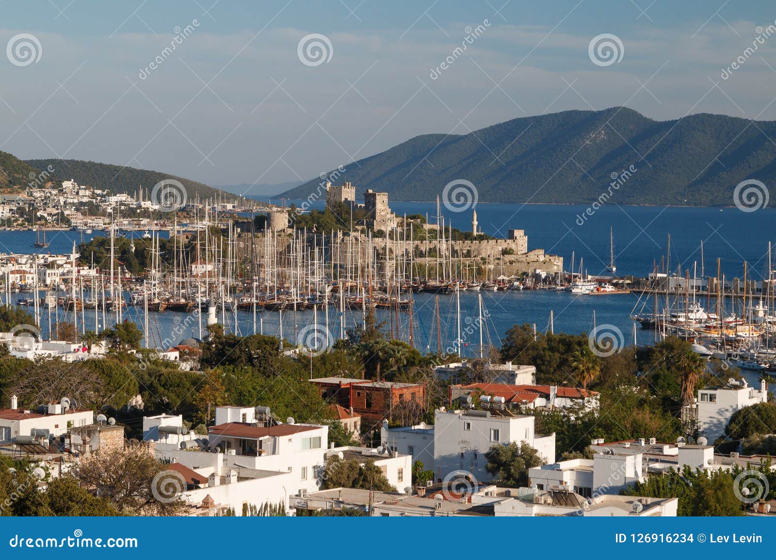 A View Over Old Harbour of Bodrum Stock Photo - Image of touristic ...