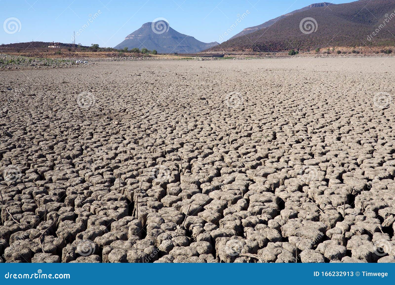 View Over Parched and Empty Dam, with Cracked Mud Stock Image - Image ...