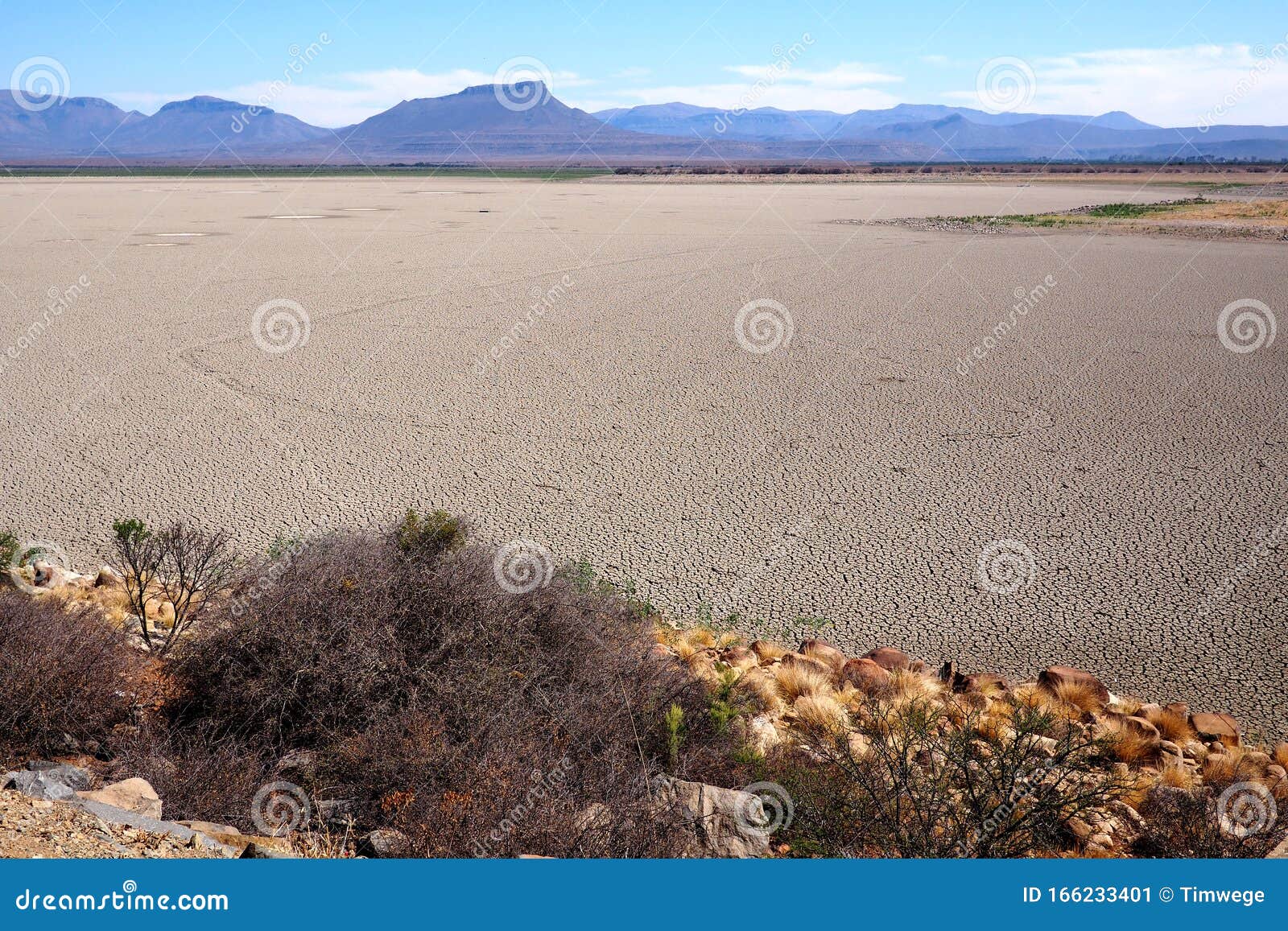 View Over Parched and Empty Dam, with Cracked Mud Stock Image - Image ...