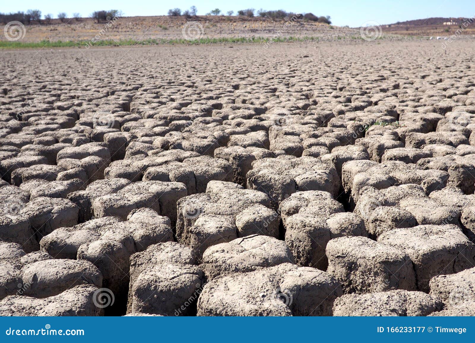 View Over Parched and Empty Dam, with Cracked Mud Stock Image - Image ...