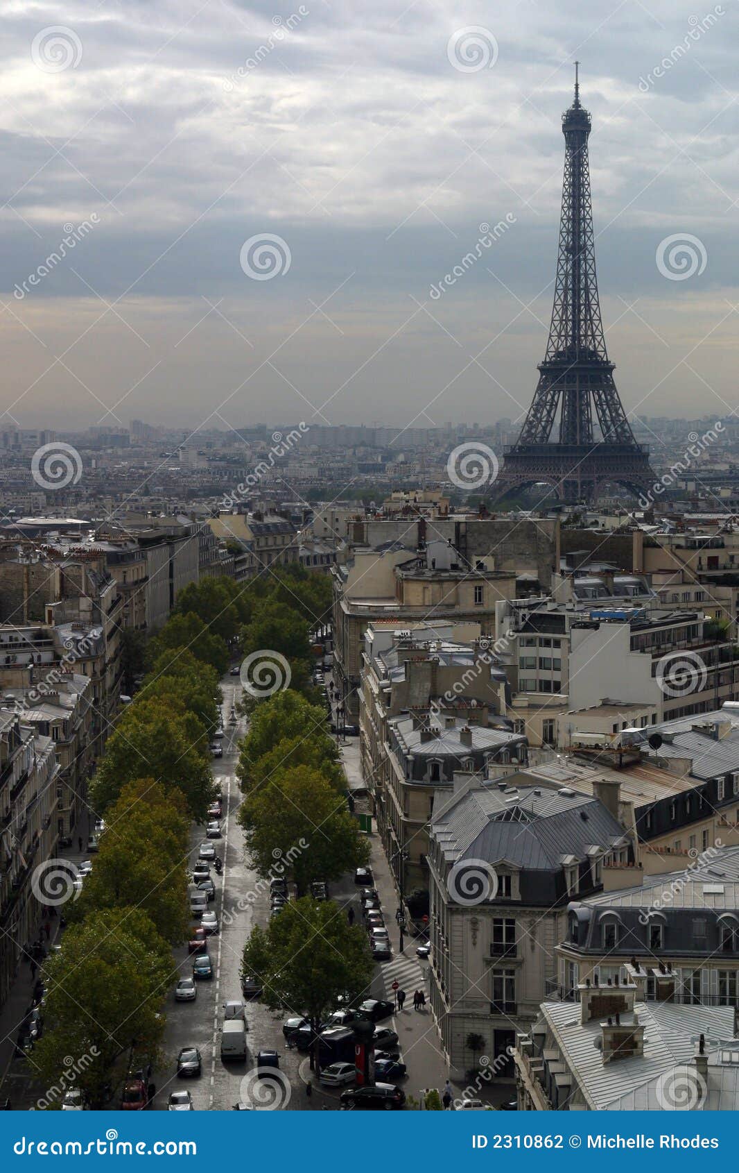View Over Paris stock photo. Image of blue, eiffel, curve - 2310862