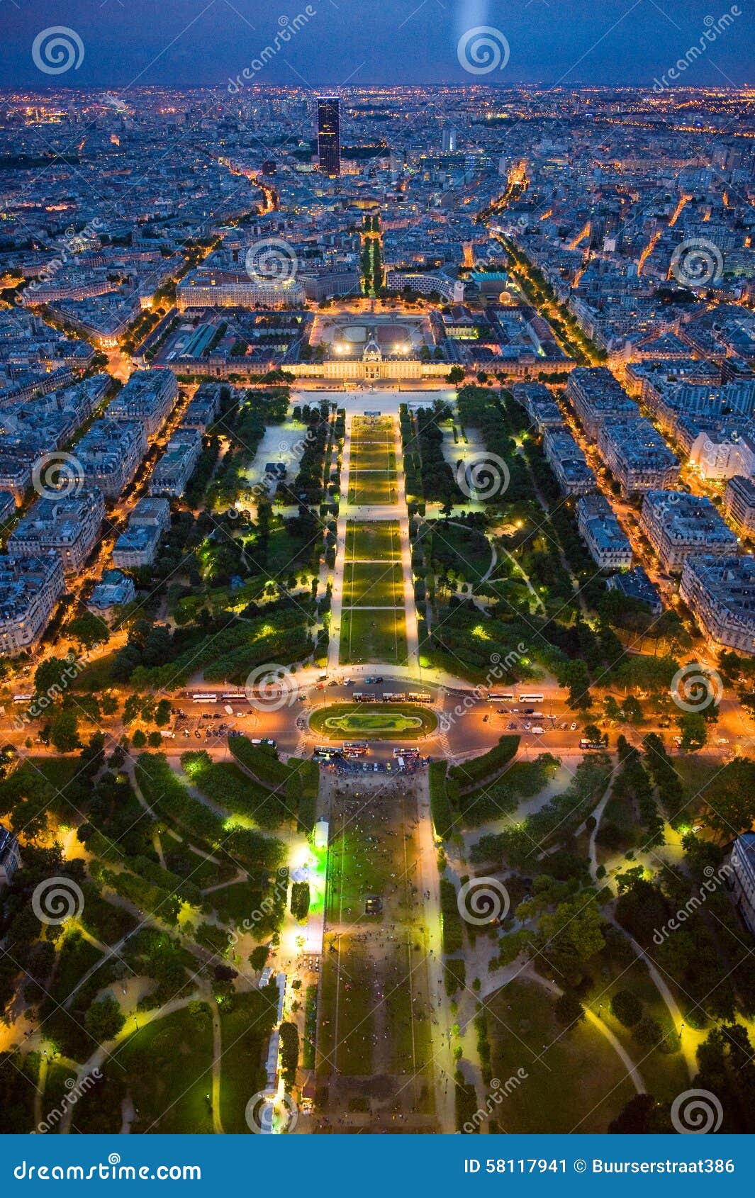 View over Paris stock image. Image of champs, skyline - 58117941