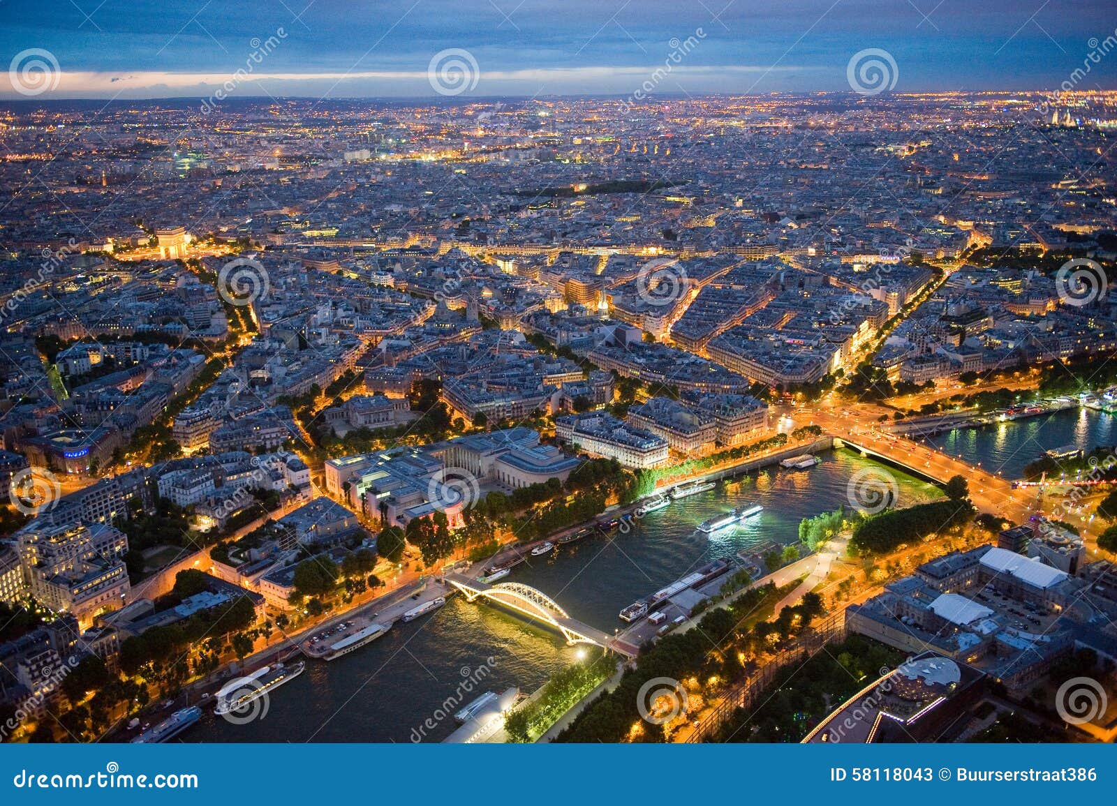 View over Paris stock image. Image of parisian, paris - 58118043