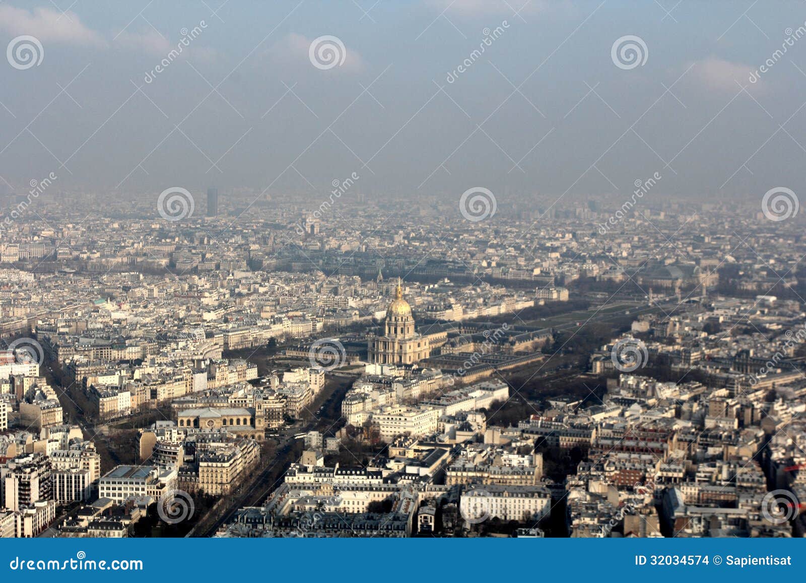 The view over Paris stock photo. Image of exterior, buildings - 32034574