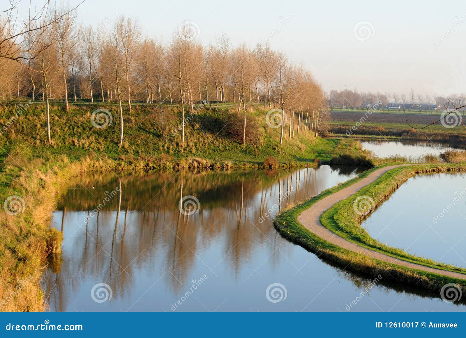 View Over Polder in Sluis, the Netherlands Stock Image - Image of ...