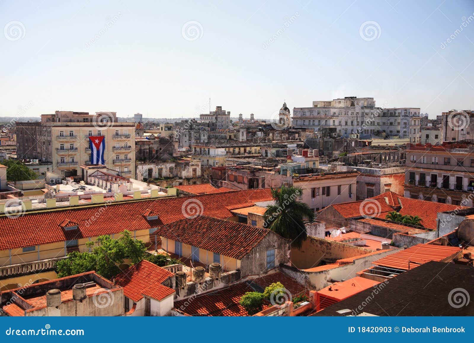 View Over the Red Roofs of Havana Stock Image - Image of urban ...