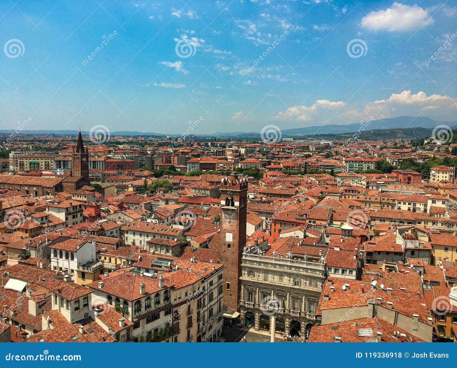 View over Verona, Italy stock photo. Image of panoramic - 119336918