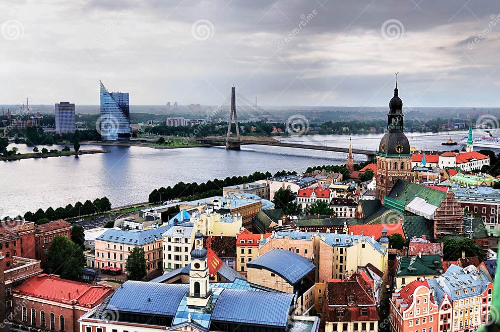 View over Riga stock photo. Image of saint, building - 20995892